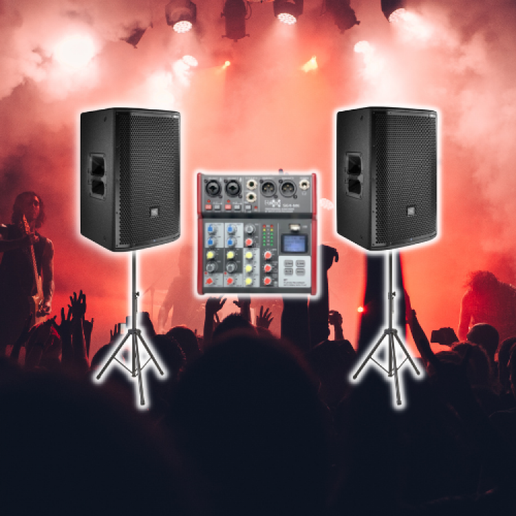 Powered Speaker Package - w/ Bluetooth Mixing Desk - WOW Factor Events ...